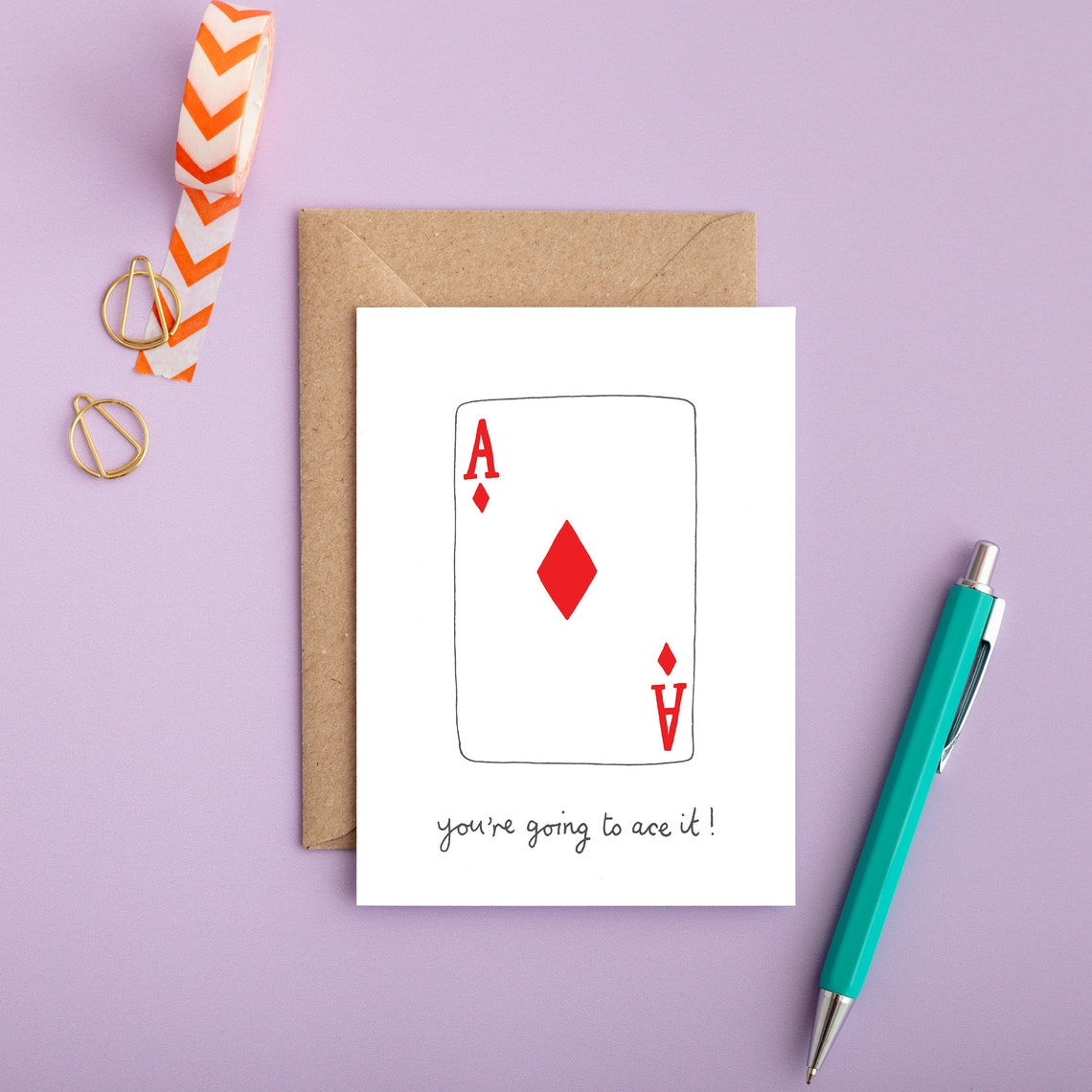 Ace It Good Luck Card You Can Do It Card Exam Card Job - Etsy