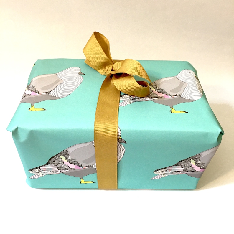 Pigeon Wrapping Paper Birthday Wrapping Paper Gift Wrap | Etsy UK