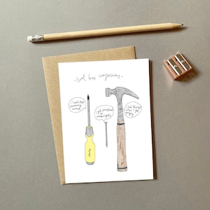 Illustrated Hand Drawn Card - Fathers Day Card - Funny Card ...