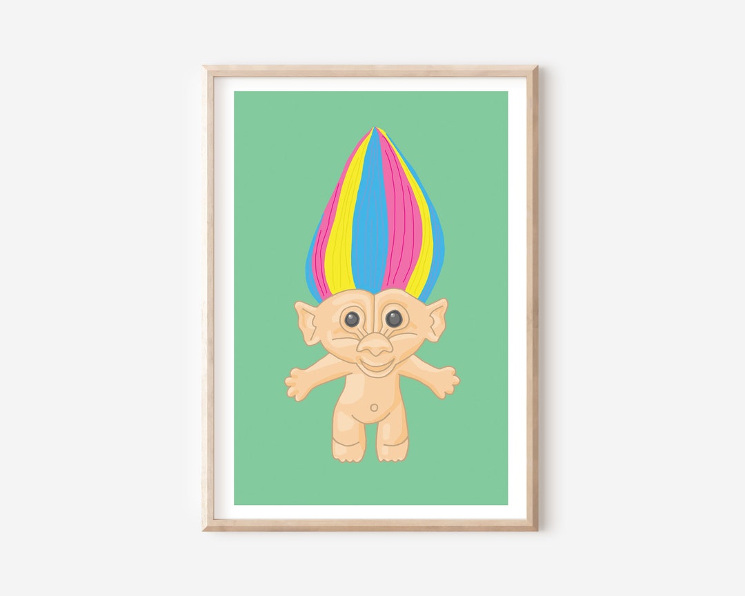 Troll Print | 80's Print | Vintage Kids Toy Poster | Vintage Wall Art ...