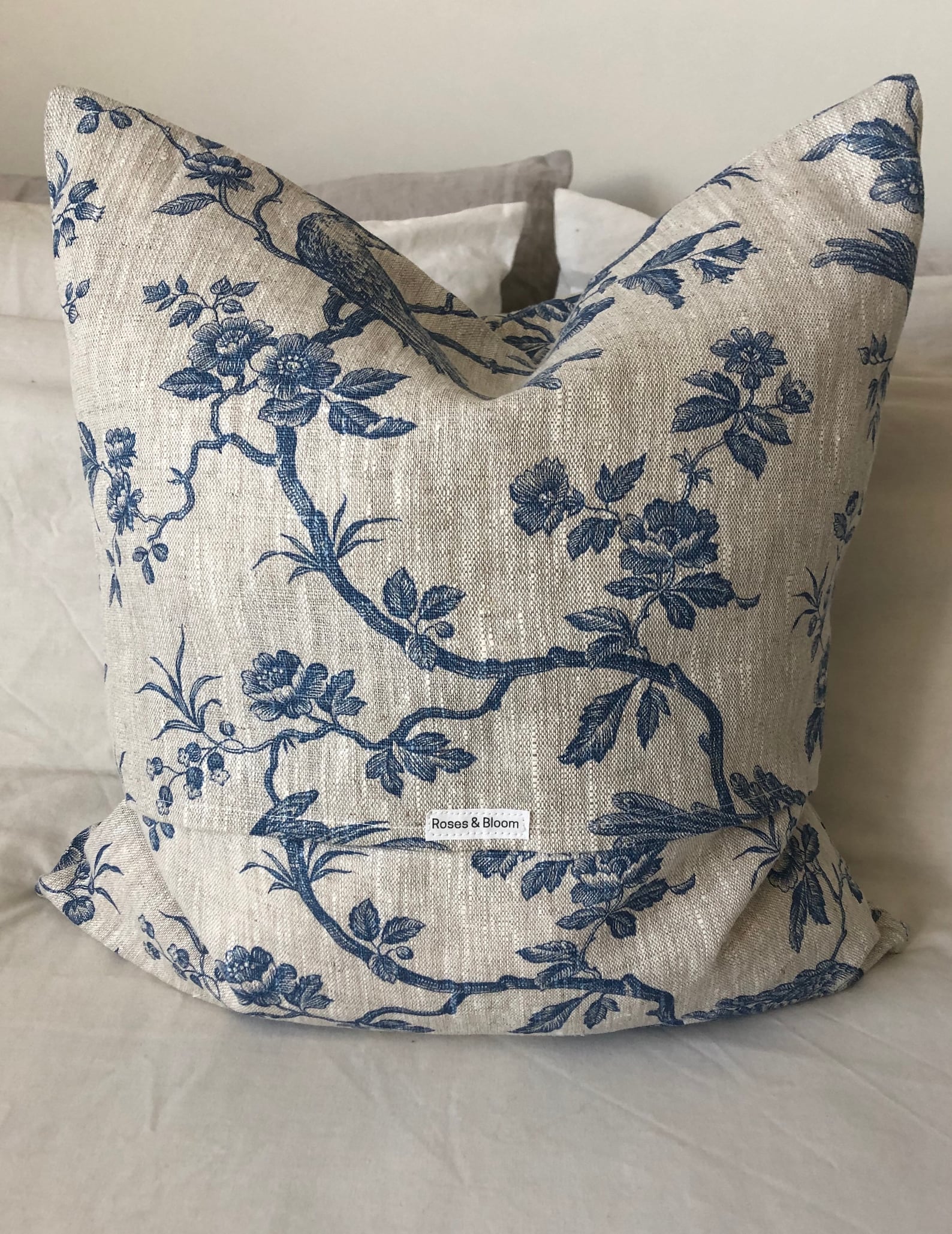 French Country Pillow Covers Vintage Linen Bedding Blue - Etsy