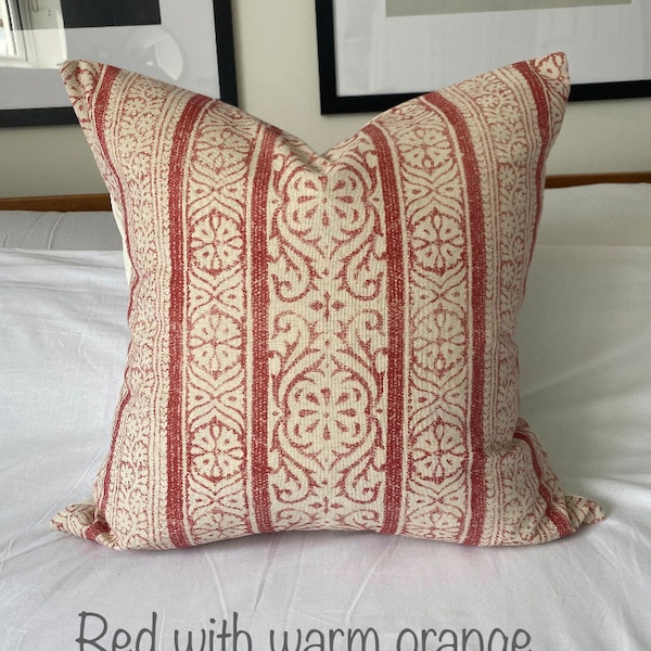 Red Geometric Pillow - Etsy