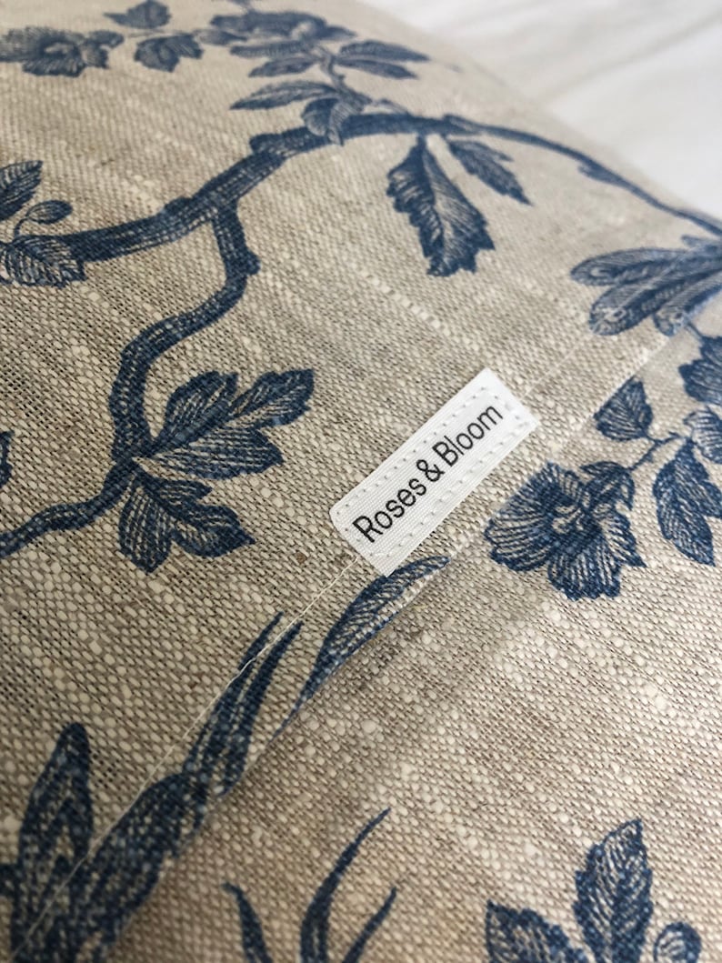 French Country Pillow Covers Vintage Linen Bedding Blue - Etsy