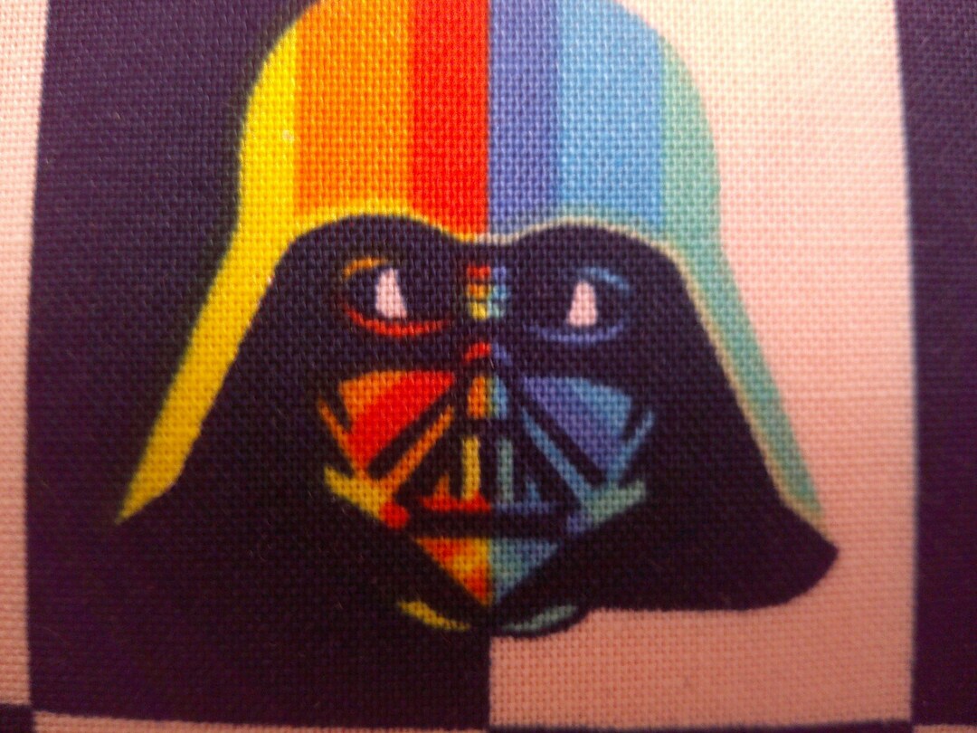 Rainbow Darth Vader Fabric Note Cards - Star Wars Set of 4 - Etsy