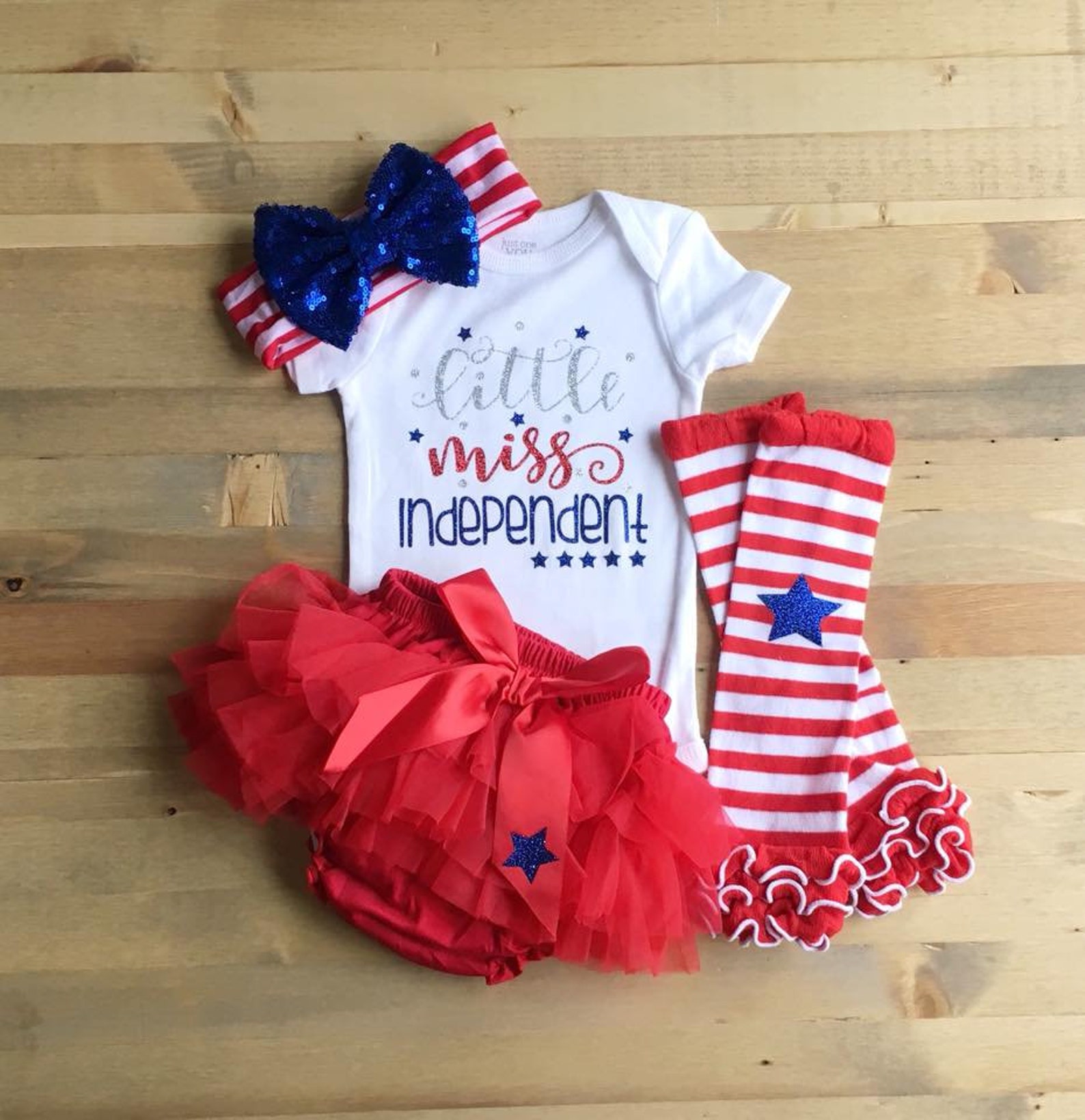 Baby Girls 4th of July Red White and Blue Baby Outfit Baby | Etsy