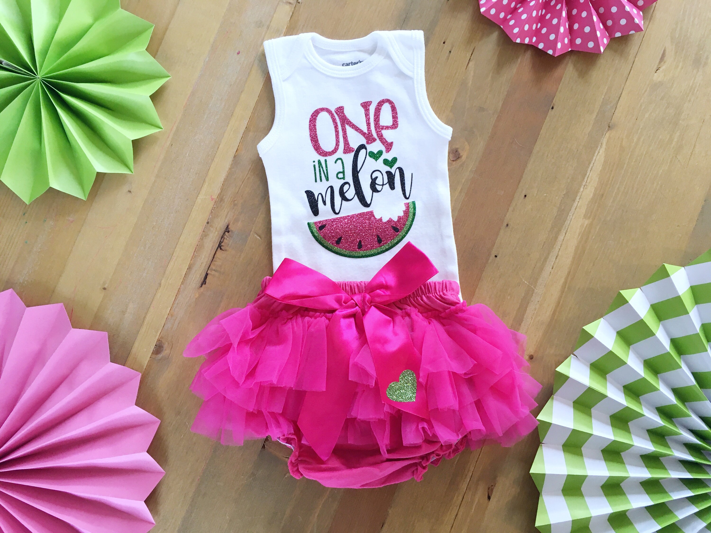 Hot Pink Watermelon 1st Birthday Outfit Watermelon Outfit | Etsy