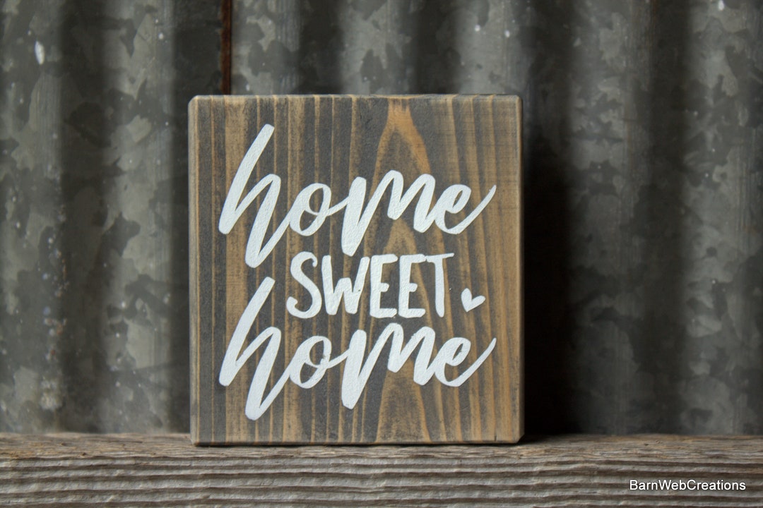 Home Sweet Home Small Rustic Wood Sign Reclaimed Wood Country Decor ...