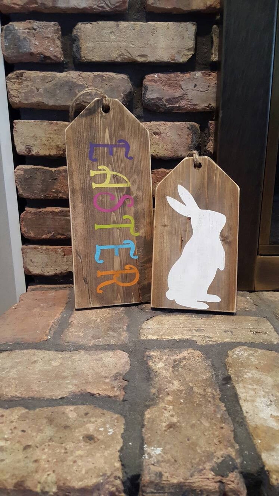 Easter Wood Tags Rustic Reclaimed Wood Tags Easter Bunny Farmhouse ...