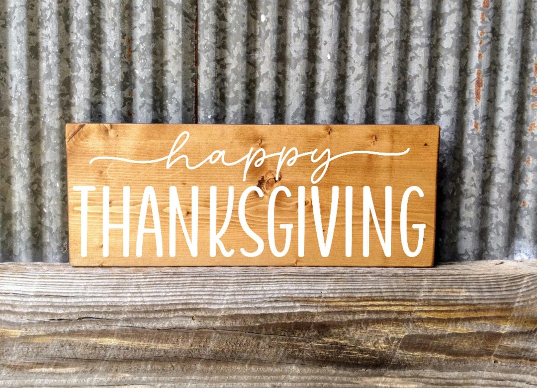 Happy Thanksgiving Wooden Sign Thanksgiving Wood Sign Painted ...