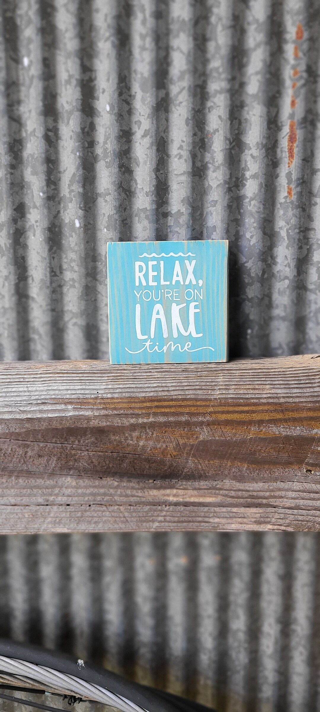 Lake Time Small Wooden Sign on Lake Time Rustic Wood Sign Reclaimed ...