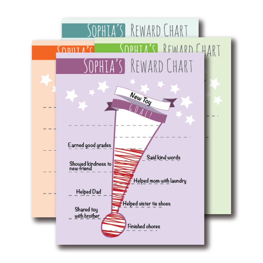 Kids Reward Chart, Printable Editable Behavior Chart, Chore Chart, Good ...