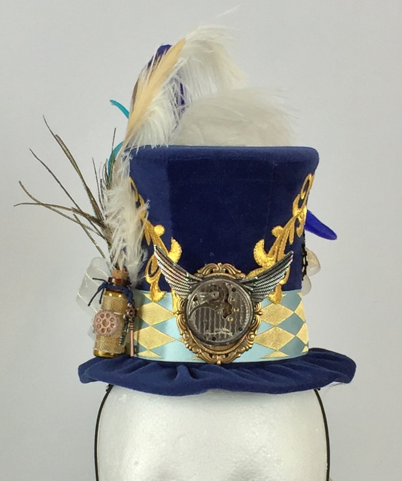 Gorgeous Dark Blue Velvet Steampunk Top Hat - One of a Kind! - Etsy