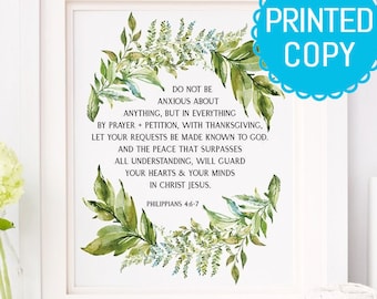 Philippians 4:6-7 Do Not Be Anxious Bible Verse Scripture - Etsy