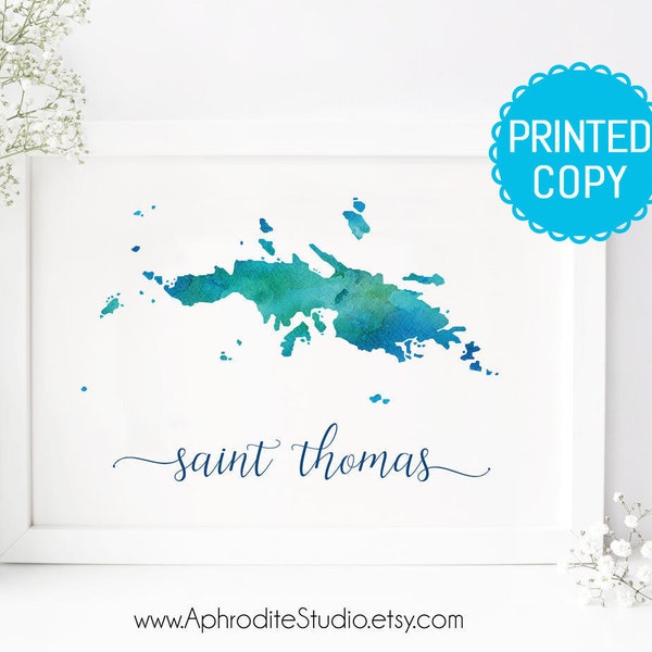 St. Thomas Watercolor Print - Etsy