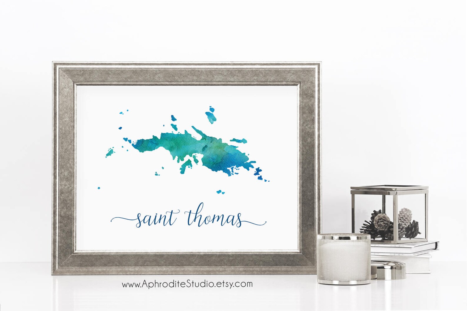Saint Thomas Digital Print St Thomas Watercolor Poster - Etsy