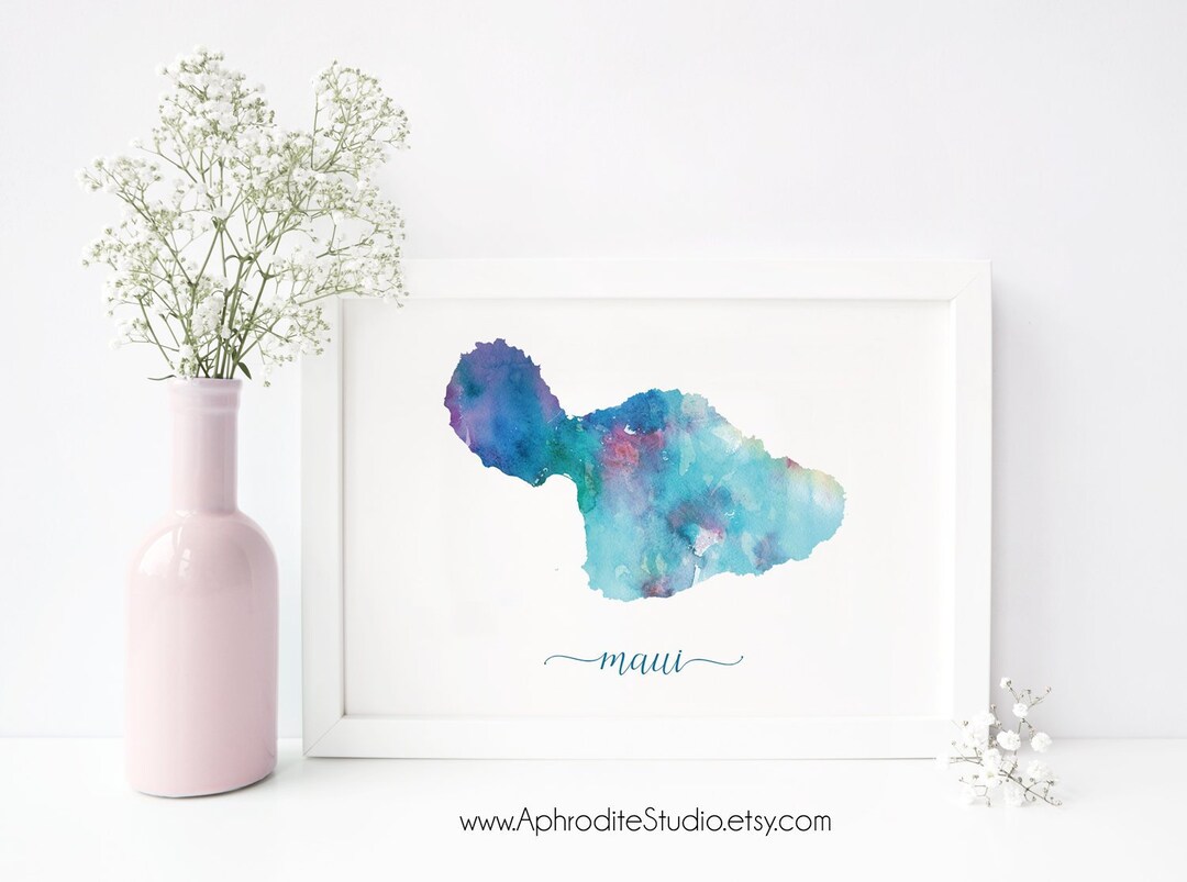 Maui Printable Poster - Hawaii Digital Print - Gift for Travel Lover ...