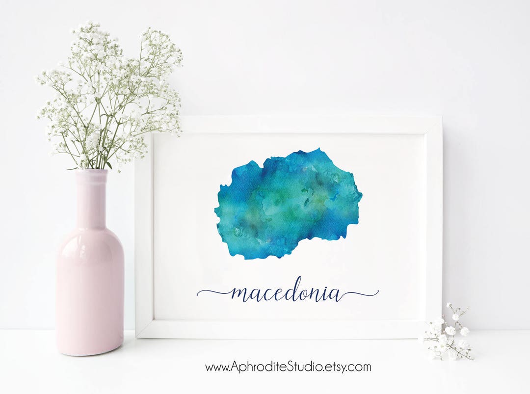 Macedonia Print - Macedonia Watercolor Poster - Macedonia Art Print ...