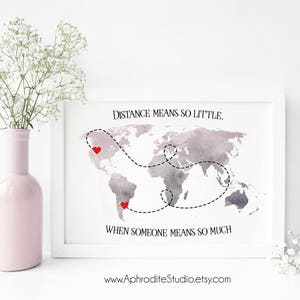 Best Friend Long Distance Print - Moving Away Gift - Graduation Gift ...