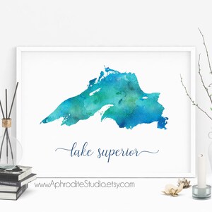 Lake Superior Digital Print - Lake Superior Print - Gift for Travel ...