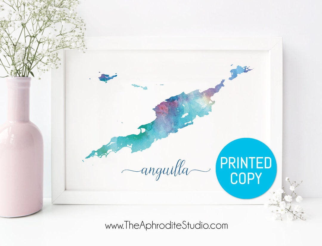 Anguilla Print - Anguilla Watercolor Print - Honeymoon Anguilla - Gift ...