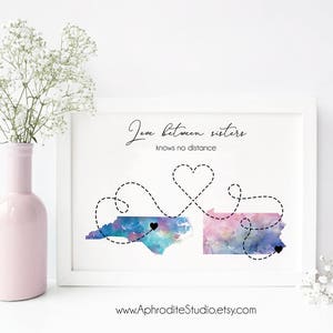 Long Distance Sister Print - Gift for Sister - Gift for Sis - Love ...