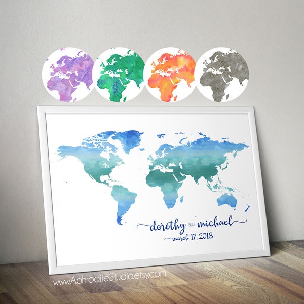 Map Guest Book - Etsy