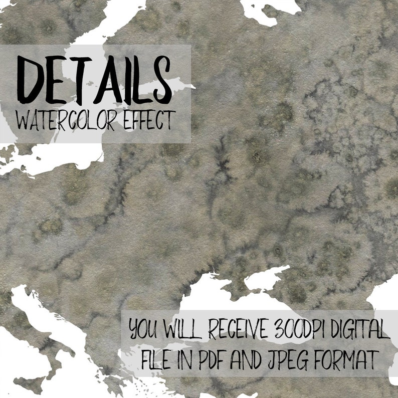 World Map Print 24x36 World Printable Poster - Etsy