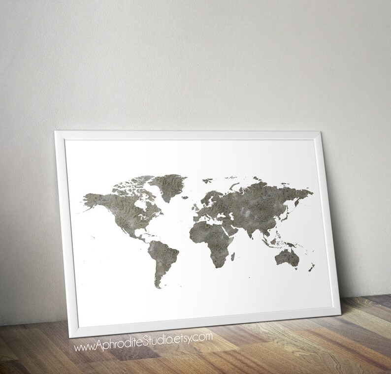 World Map Print 24x36 World Printable Poster - Etsy