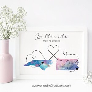 Long Distance Sister Print - Gift for Sister - Gift for Sis - Love ...