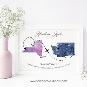 Best Friend Long Distance Print - Moving Away Gift - Graduation Gift ...