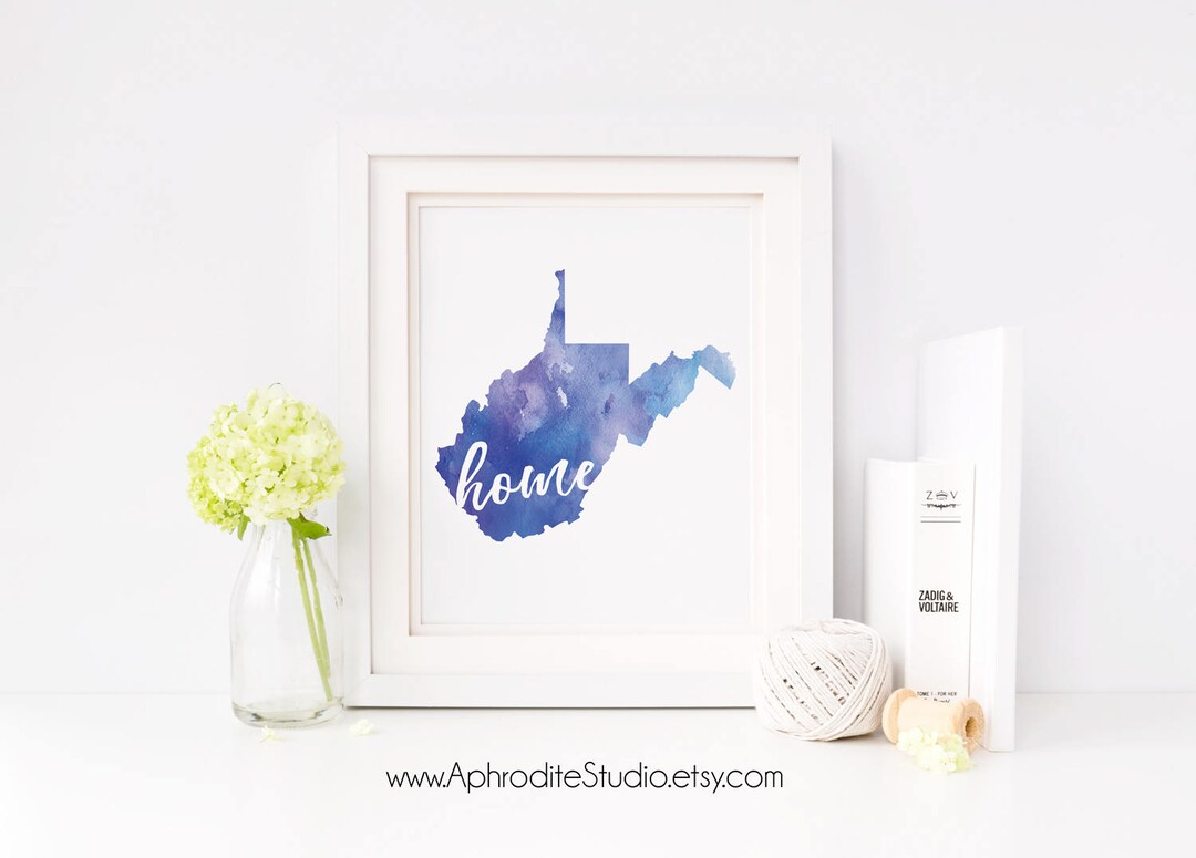 West Virginia Digital Print Home WV Printable Poster Home West Virginia ...
