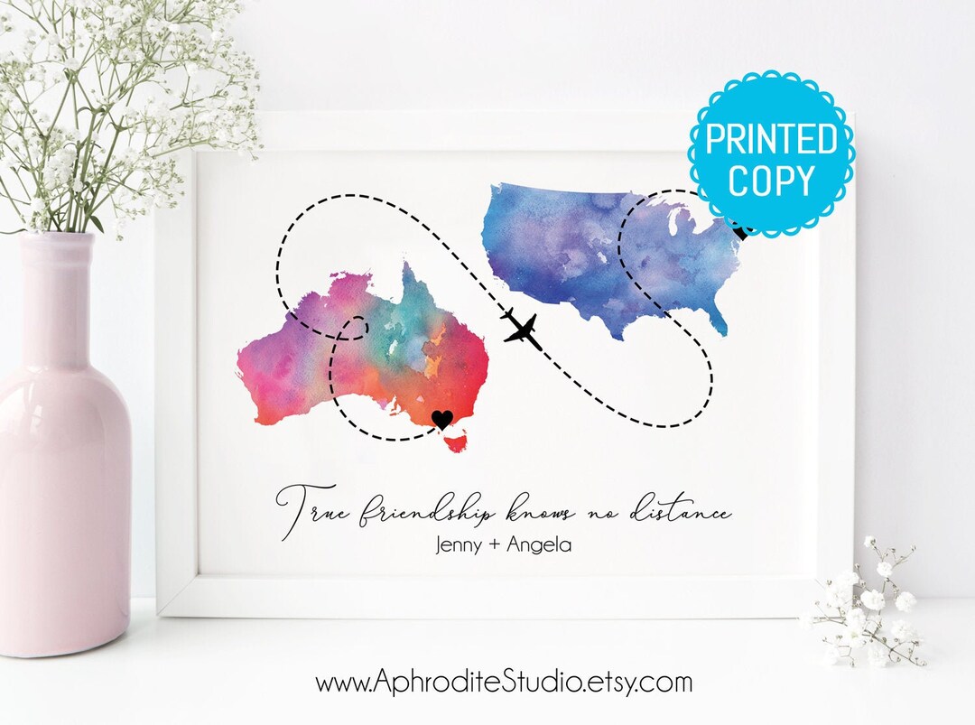 True Friendship Knows No Distance - Long Distance Print - Long Distance ...