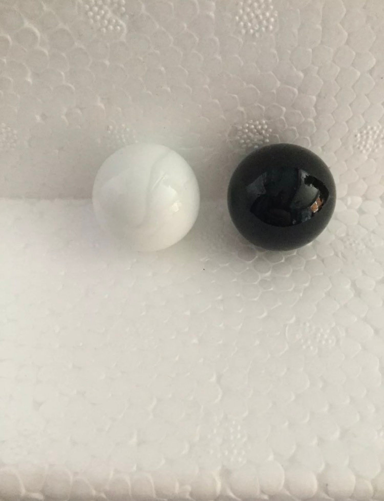 Antique Christensen Agate MARBLES – 1925 Opaque Glass Pair, Hand ...