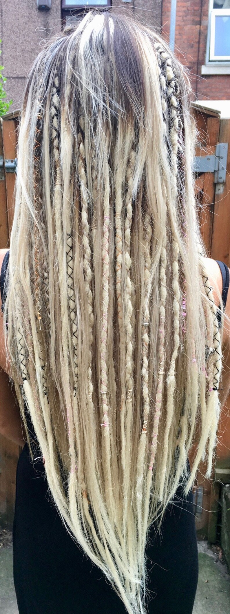 10x Blonde Handmade Single Ended Synthetic Dreadlocks Dreads With ...