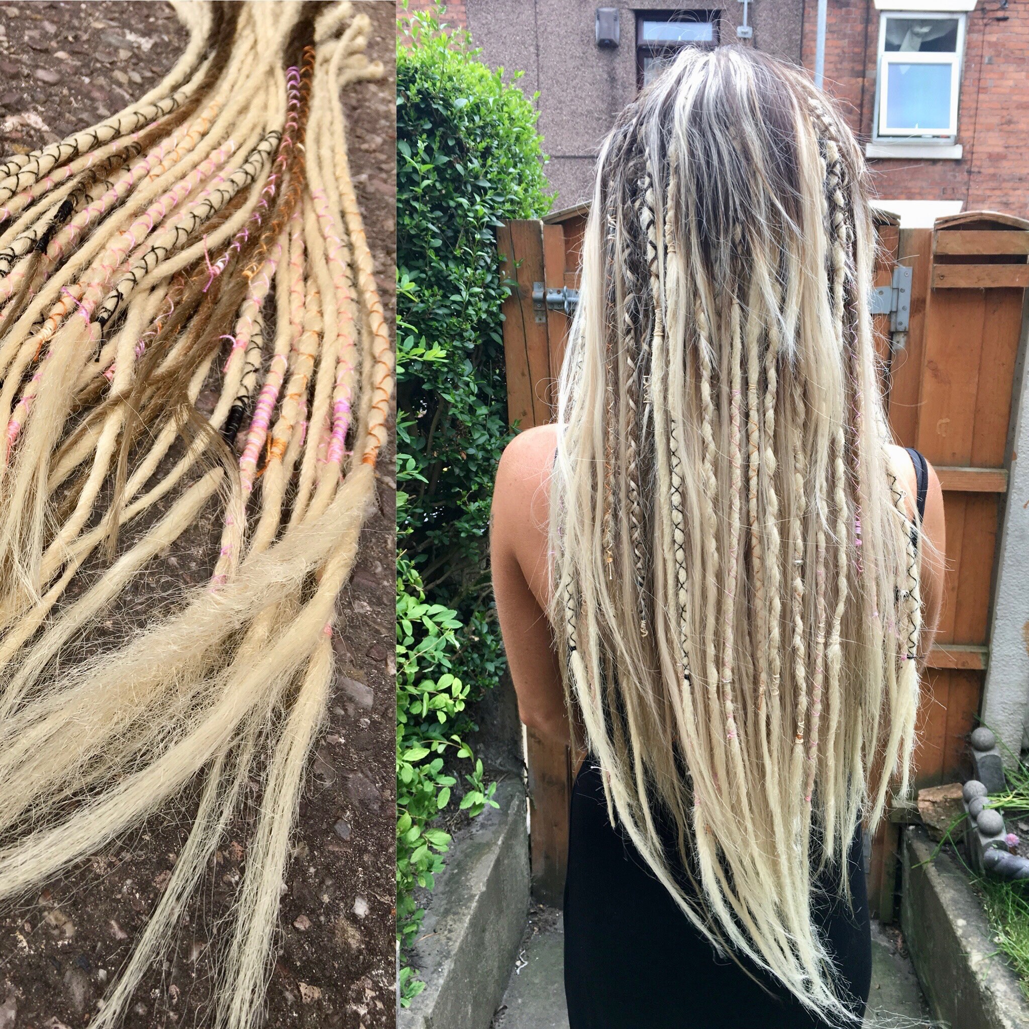 40x Custom Handmade Single Ended Synthetic Dreadlocks Accent Set of ...