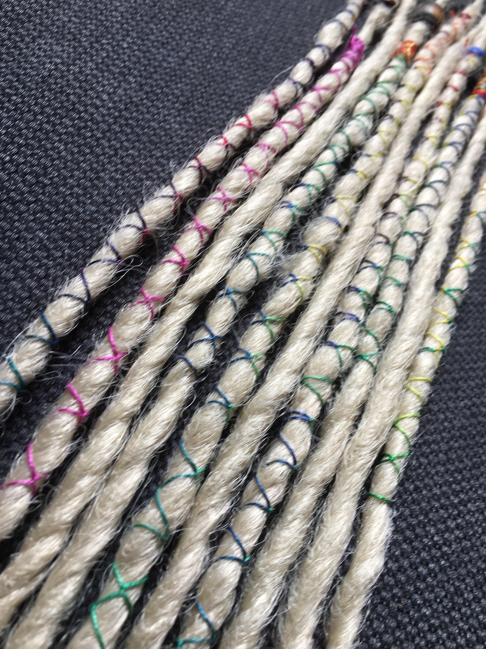 10 X Custom Handmade Single Ended Synthetic Dreadlocks Dreads With ...