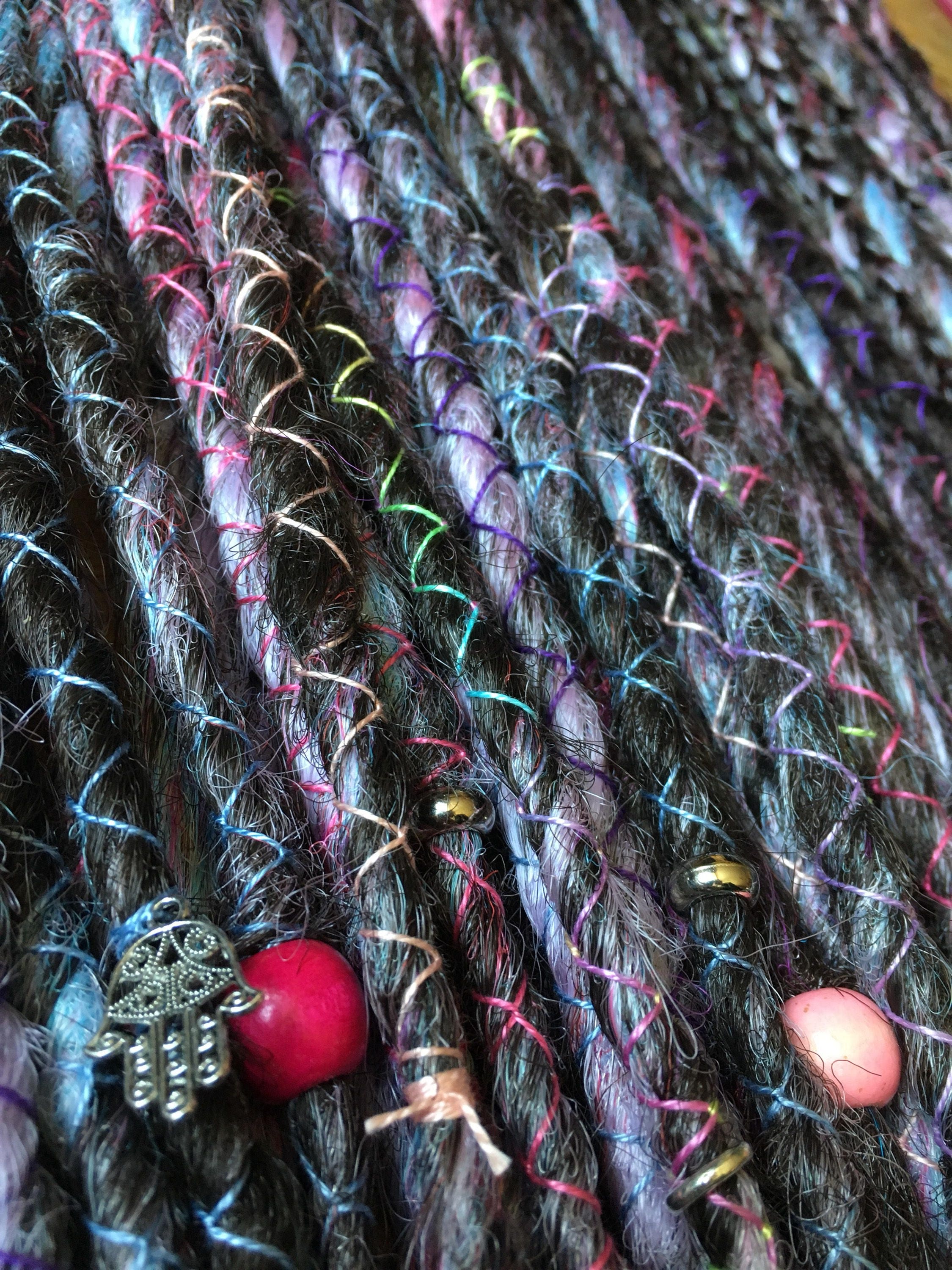 10 X Custom Handmade Single Ended Synthetic Dreadlocks Dreads With ...