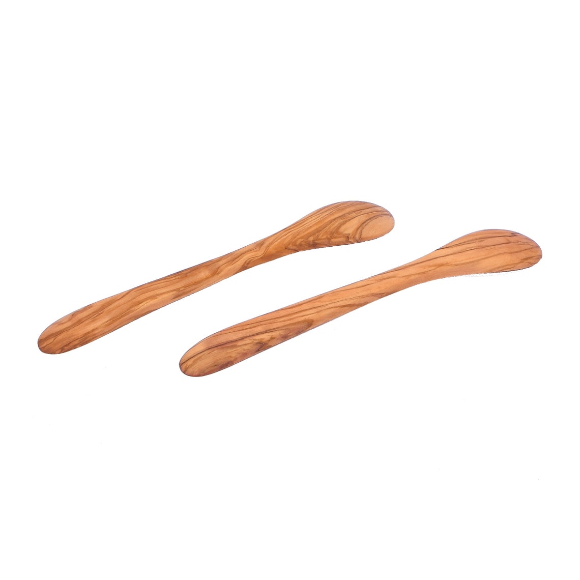 Olive Wood Tasting Spoon set of two 25 cm / 9.84 | Etsy