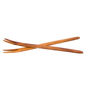 Set of 2 Curved Forks With 2 Points (30 Cm Long) - Wooden Forks ...