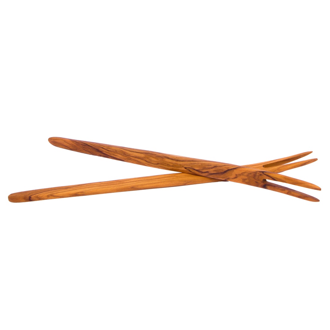 Set of 2 Curved Forks With 2 Points (30 Cm Long) - Wooden Forks ...