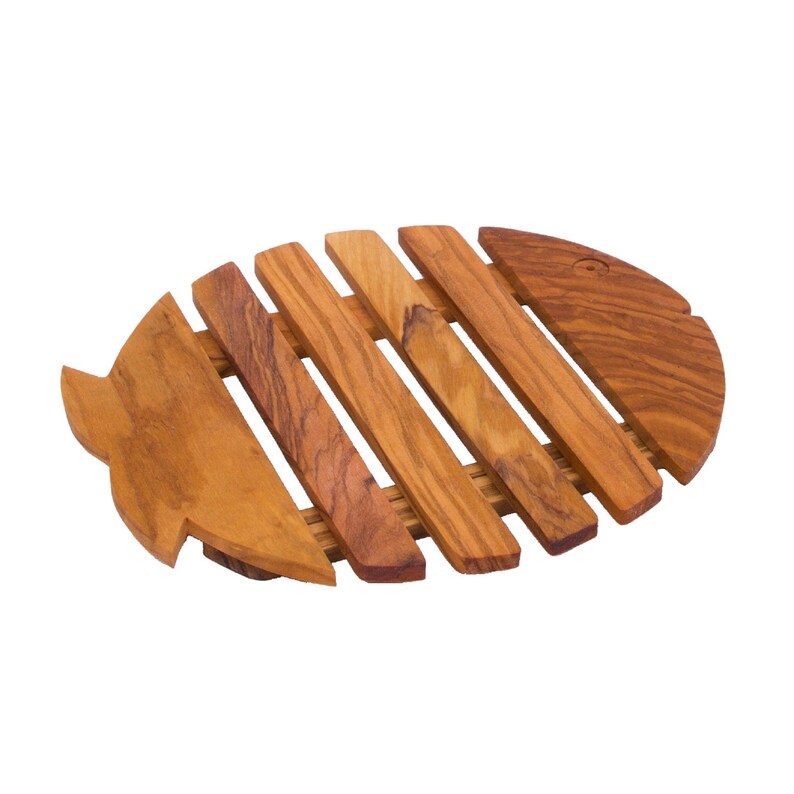 Fish Shaped Olive Wood Trivet / Heat Resistant / Hot Pads - Etsy