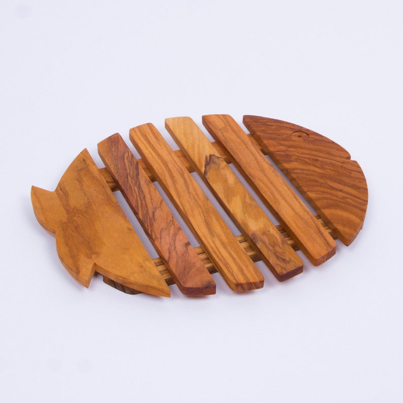 Fish Shaped Olive Wood Trivet / Heat Resistant / Hot Pads - Etsy