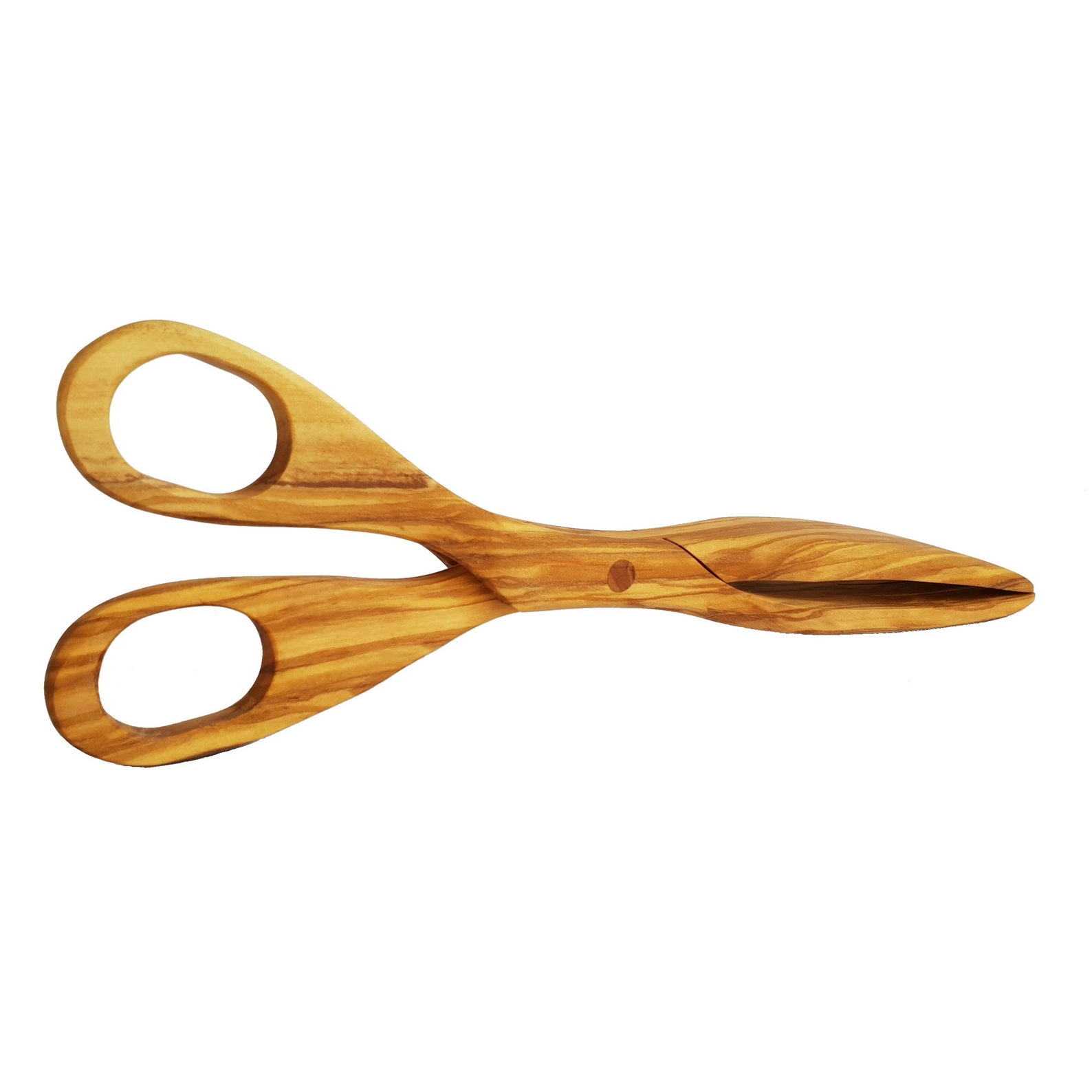 Olive Wood Scissors for Salad Wooden Salad Tongs Serving - Etsy