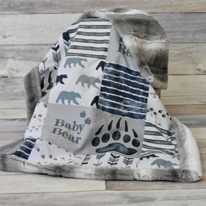 Baby Bear Blanket - Bear Blanket - Bear Paw Blanket - Bear Baby Blanket ...