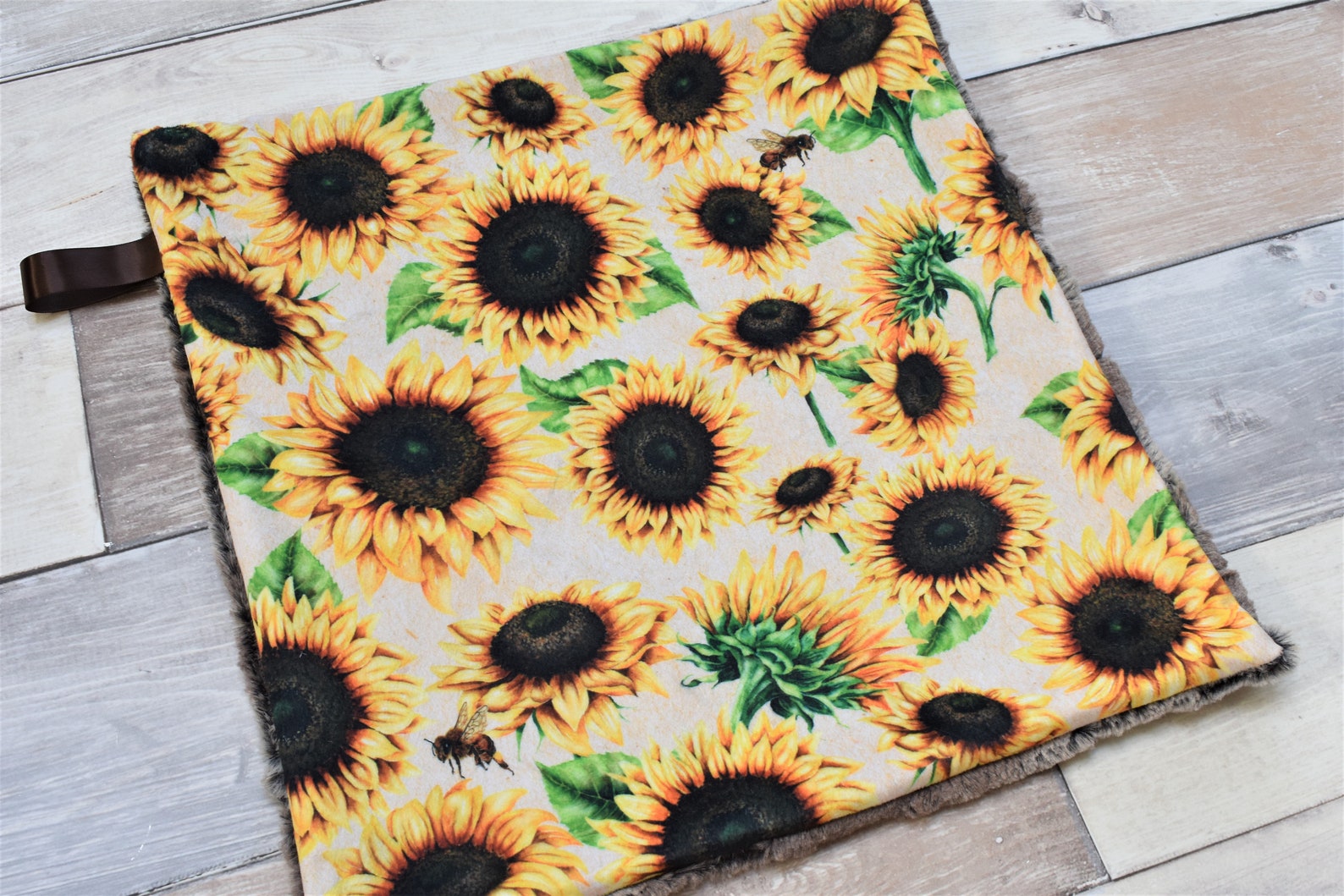 Sunflower Lovey - Sunflower Security Blanket - Sunflower Baby Gift ...