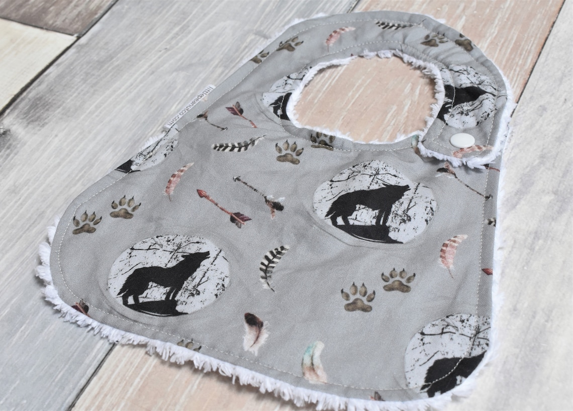 Wolf Bib Wolf Burp Cloth Wolf Baby Gift Wolf Baby Shower | Etsy