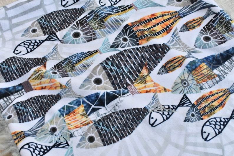 Fish Lovey - Fish Mini Baby Blanket - Fish Baby Gift - Fish Security ...