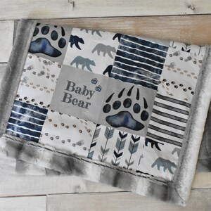 Baby Bear Blanket - Bear Blanket - Bear Paw Blanket - Bear Baby Blanket ...