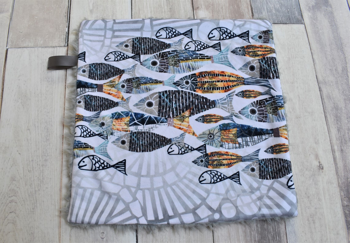 Fish Lovey - Fish Mini Baby Blanket - Fish Baby Gift - Fish Security ...