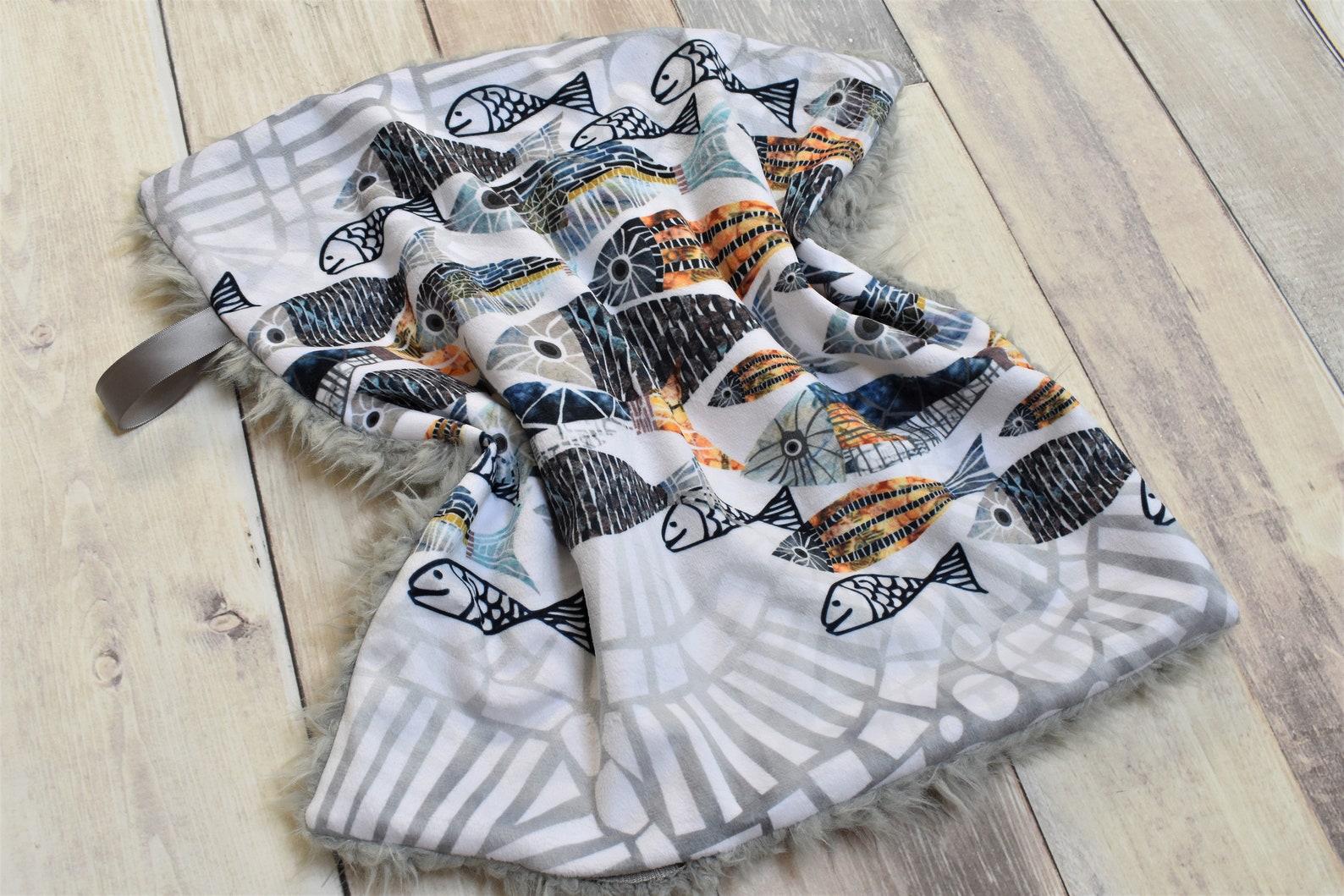 Fish Lovey - Fish Mini Baby Blanket - Fish Baby Gift - Fish Security ...